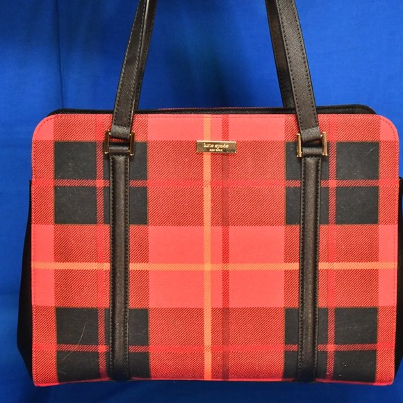 kate spade | Bags | Kate Spade Red Black Plaid | Poshmark